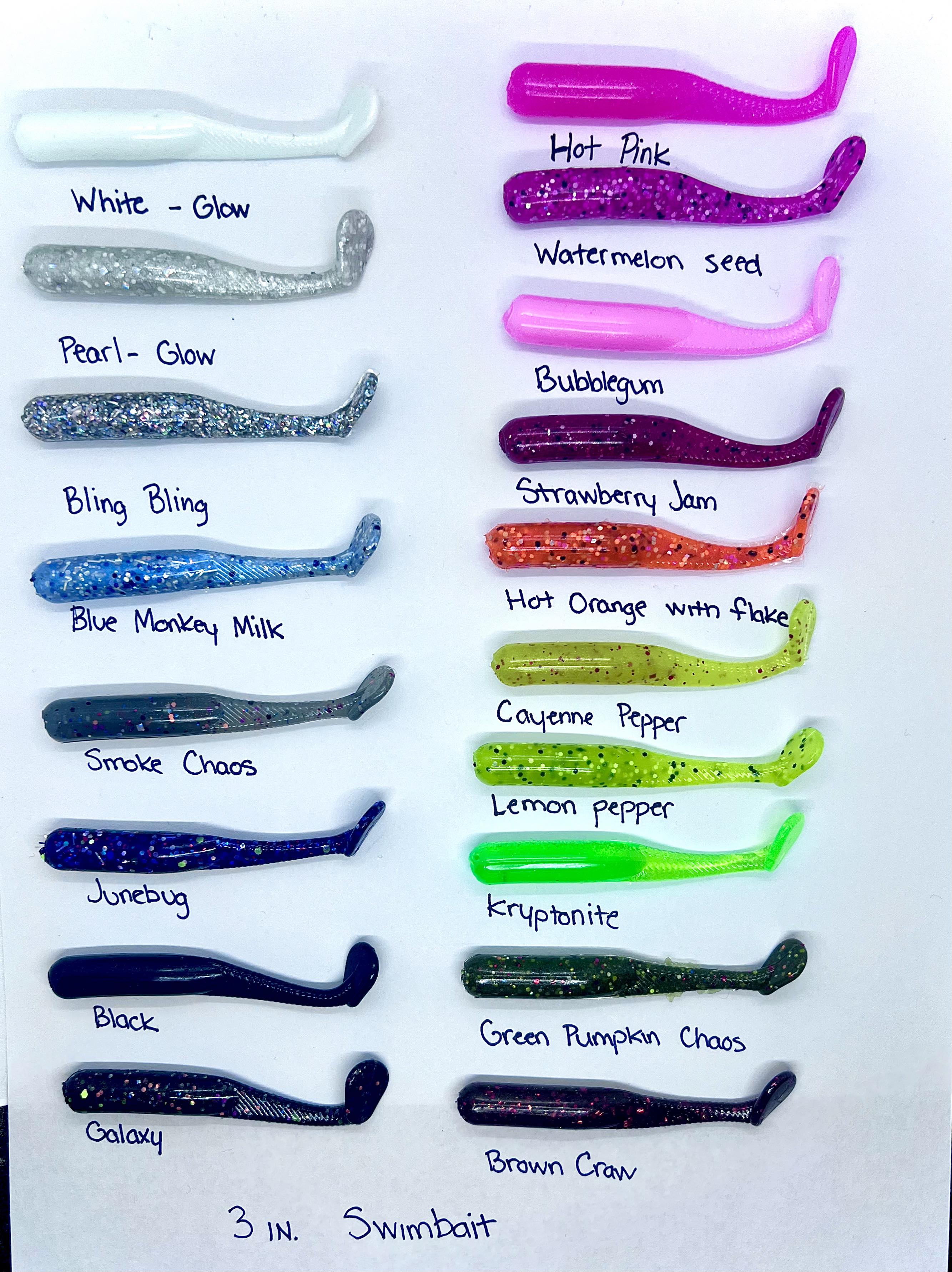 3" swim bait/8 pack – Limestone Bait Co